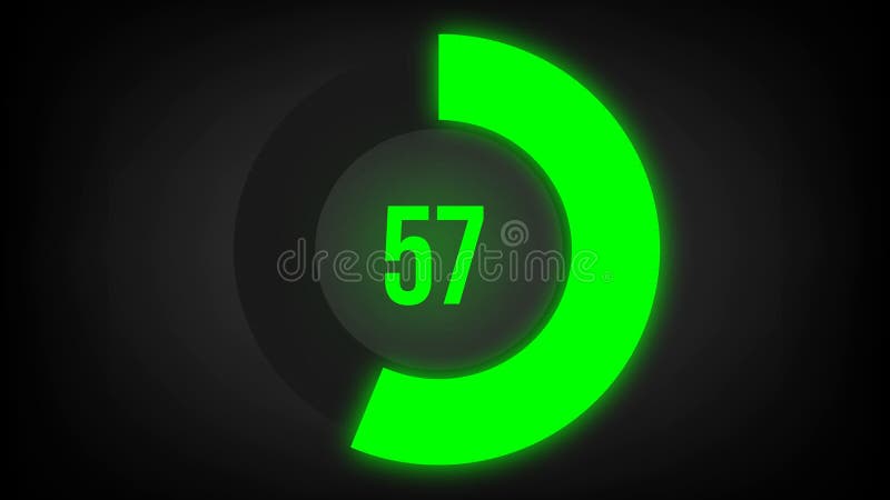 Circular Progress Bar with Bright Neon Green Light in 57 Stock ...
