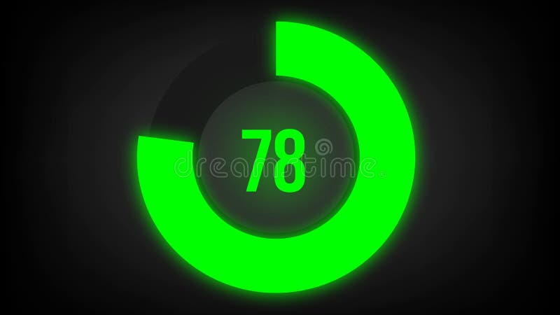 Circular Progress Bar with Bright Neon Green Light in 78 Stock ...
