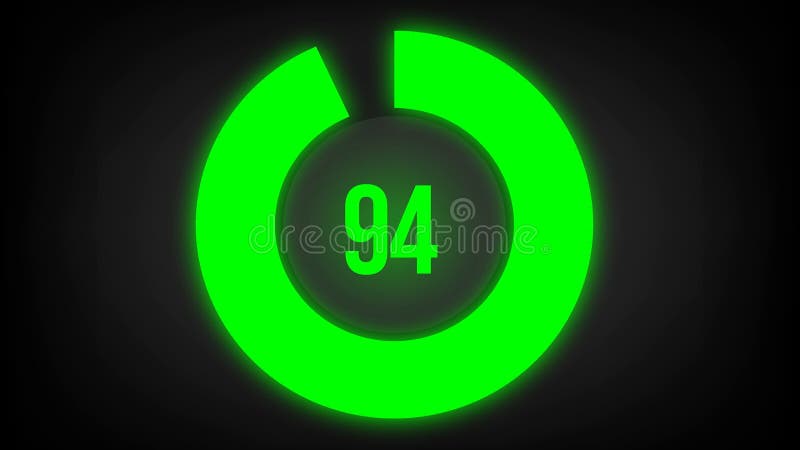 Circular Progress Bar with Bright Neon Green Light in 94 Stock ...