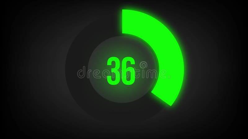 Circular Progress Bar Counting from 0 To 36 Stock Video - Video of ...