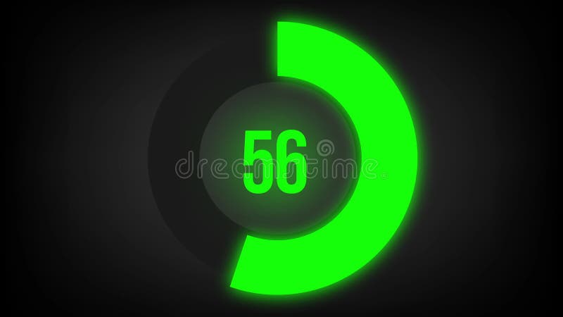Circular Progress Bar Counting from 0 To 56 Stock Footage - Video of ...