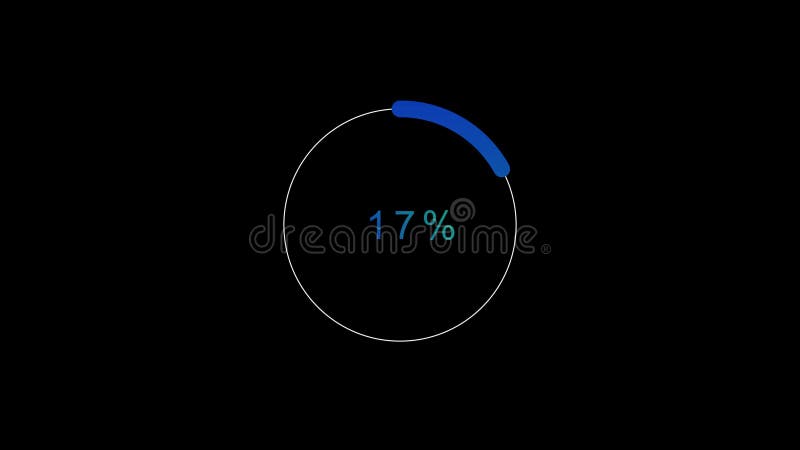 Circular Progress Bar Showing 20 Percent Stock Footage - Video of ...