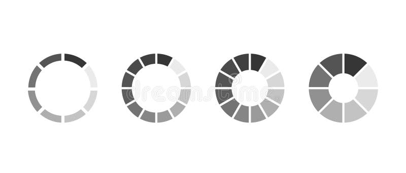 Circular Progress Icons Symbolizes the Process of Downloading or ...