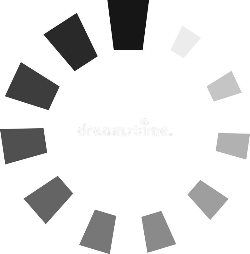 Circular Progress Indicator with Dark and Light Gray Rotating Squares ...