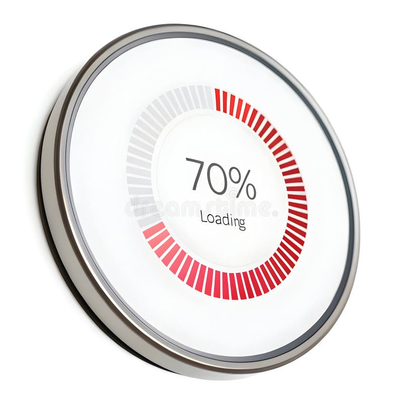 Circular Progress Loading Bar Icon Stock Illustration - Illustration of ...