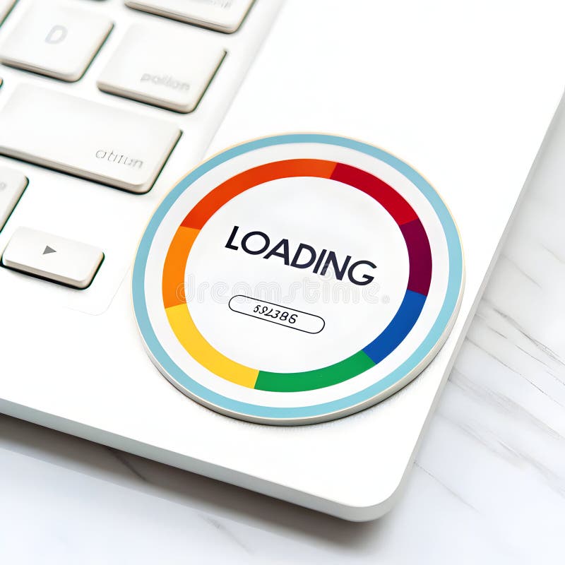 Circular Progress Loading Bar Icon Stock Illustration - Illustration of ...