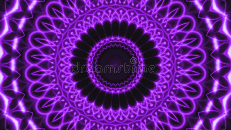 Circular Purple Flower Pattern Glow Fast Motion Tunnel Pattern Stock ...