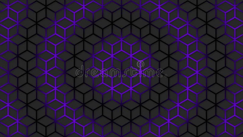 Circular Purple Wave Moving Over Hexagonal Shape Futuristic Background ...
