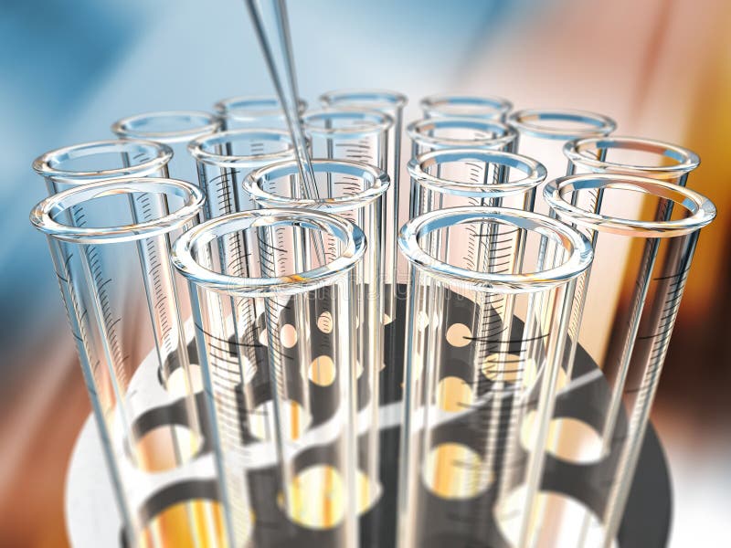 Circular Rack of Test Tubes Stock Illustration - Illustration of inject ...