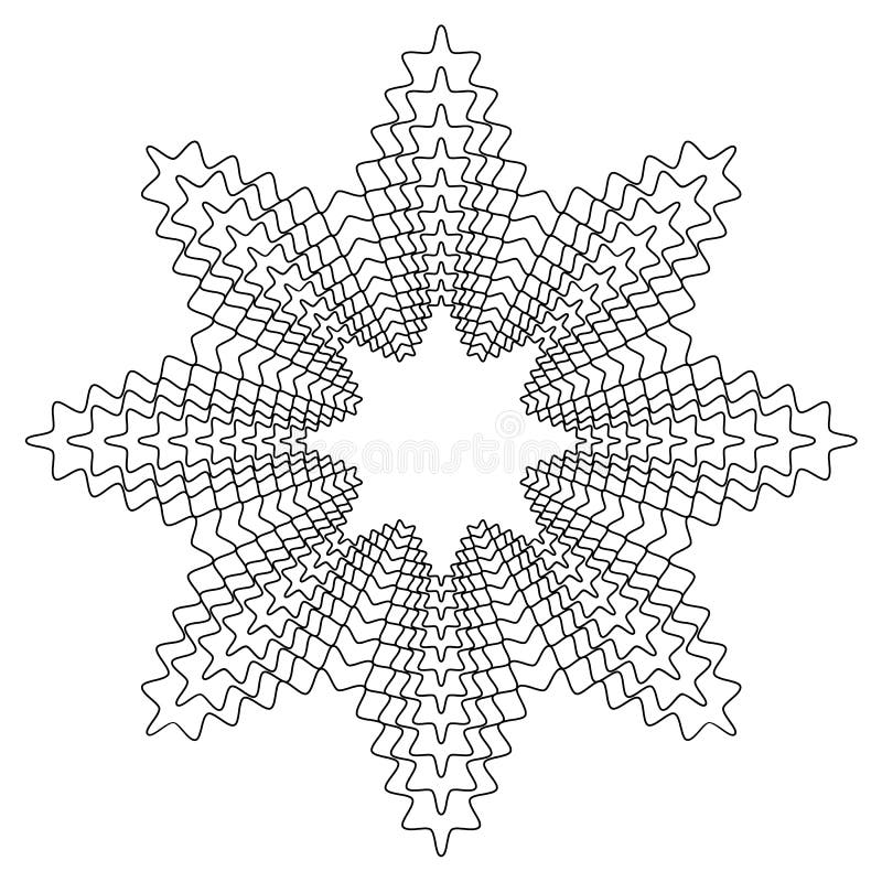 Circular, Radial Abstract Element on White. Radiating Shape with Stock ...