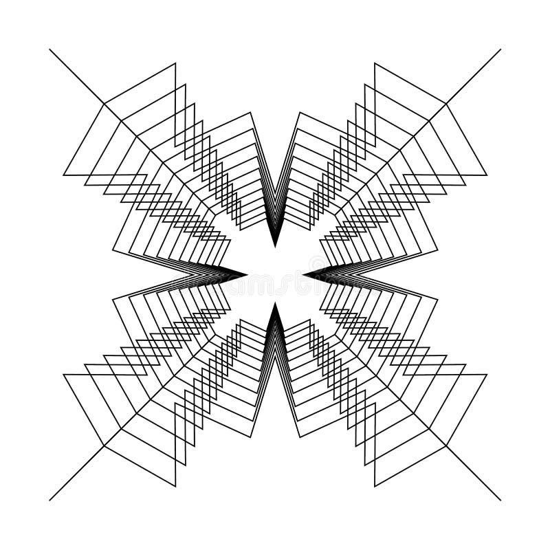 Circular, Radial Abstract Element on White. Radiating Shape with Stock ...