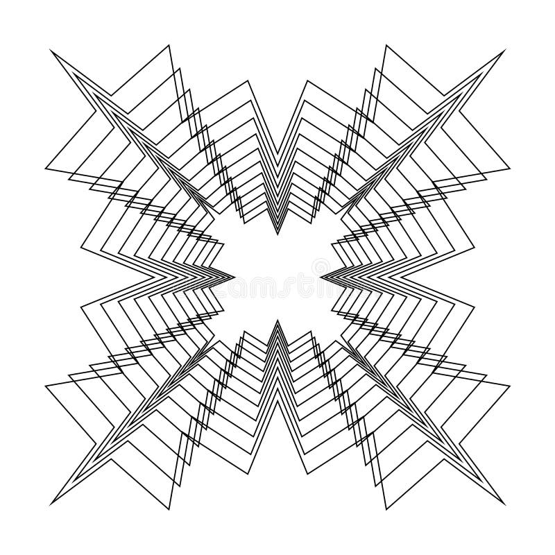 Circular, Radial Abstract Element on White. Radiating Shape with Stock ...