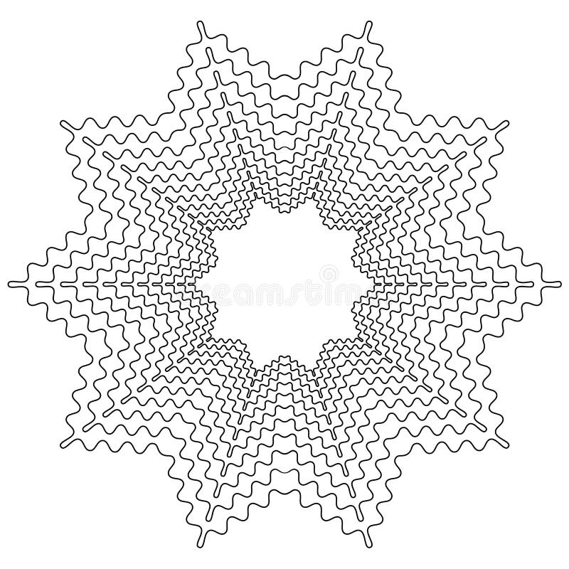 Circular, Radial Abstract Element on White. Radiating Shape with Stock ...