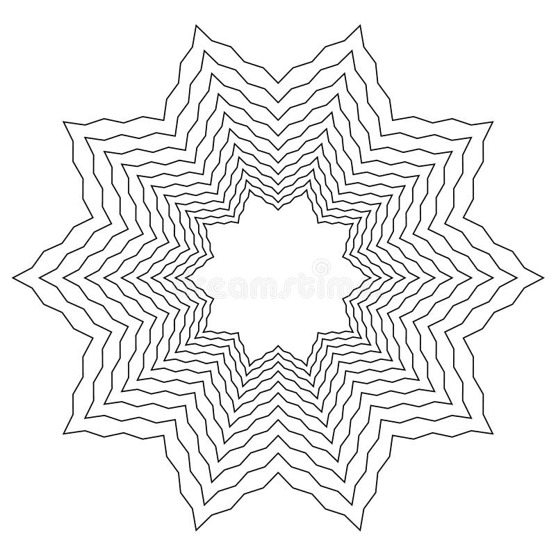 Circular, Radial Abstract Element on White. Radiating Shape with Stock ...