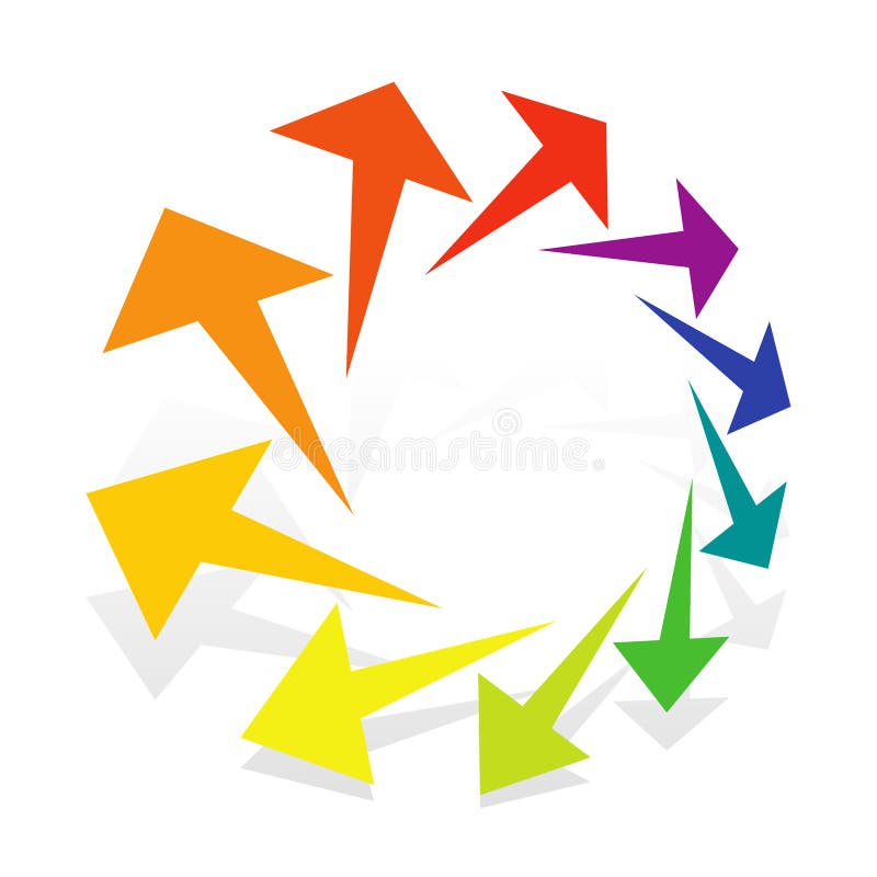 Circular, Radial Arrows for Burst, Extension, Alignment Themes ...