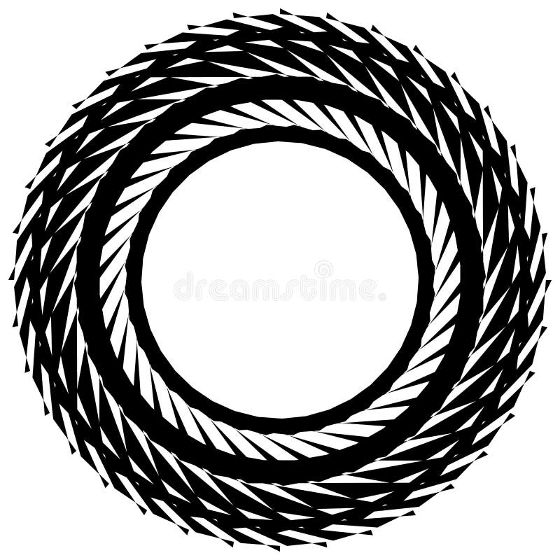 Circular Radial Geometric Element Isolated on White Background Stock ...