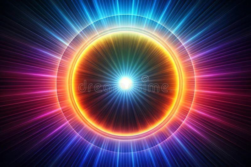 Circular Radial Gradient – Glowing Center To Dark Edges Stock ...