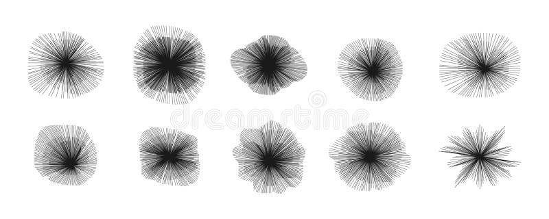 Circular Radial Lines. Radial Lines Abstract Geometric Element. Circles ...