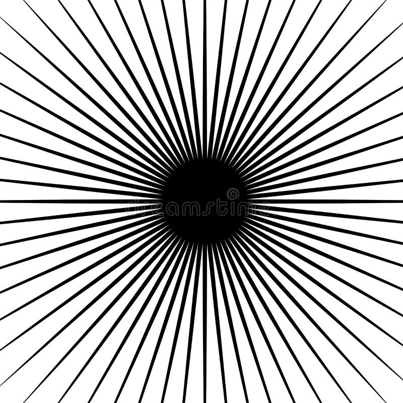 Circular Radial Lines Pattern. Radiating Stripes Abstract Element ...