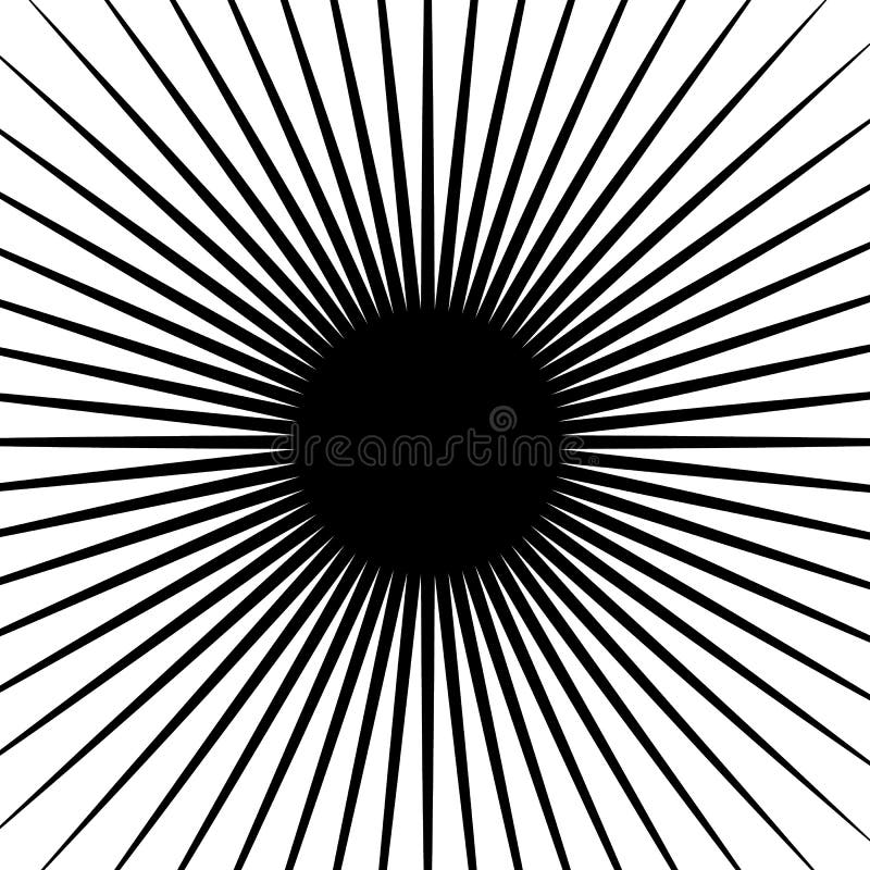 Circular Radial Lines Pattern. Radiating Stripes Abstract Element ...