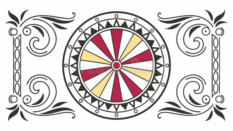 Circular Radial Pattern with Red and Yellow Spoke,like Elements Vector ...