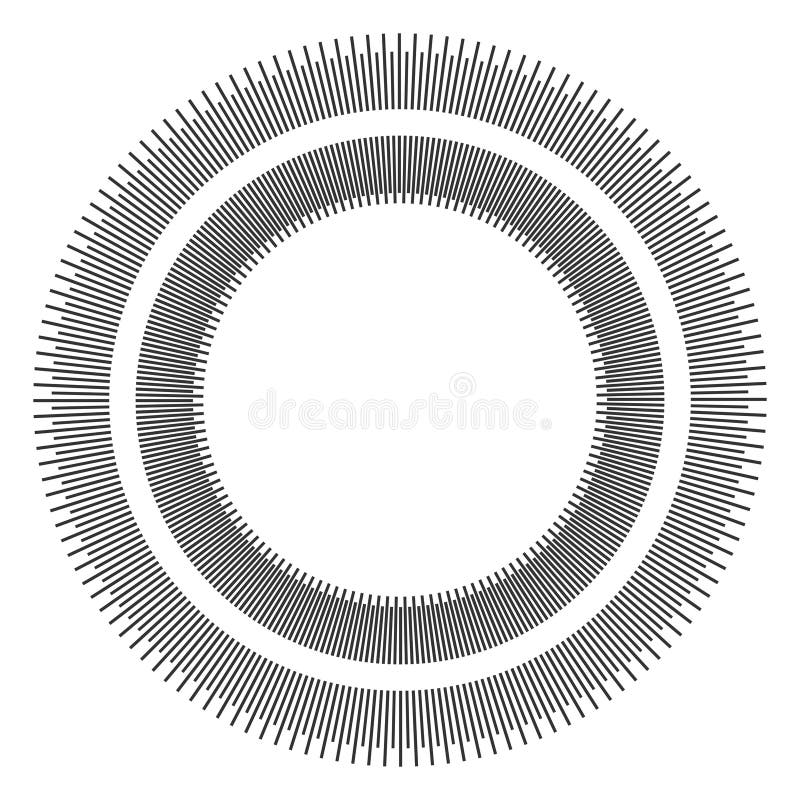 Circular Radial Pattern for Round Frame Stock Vector - Illustration of ...