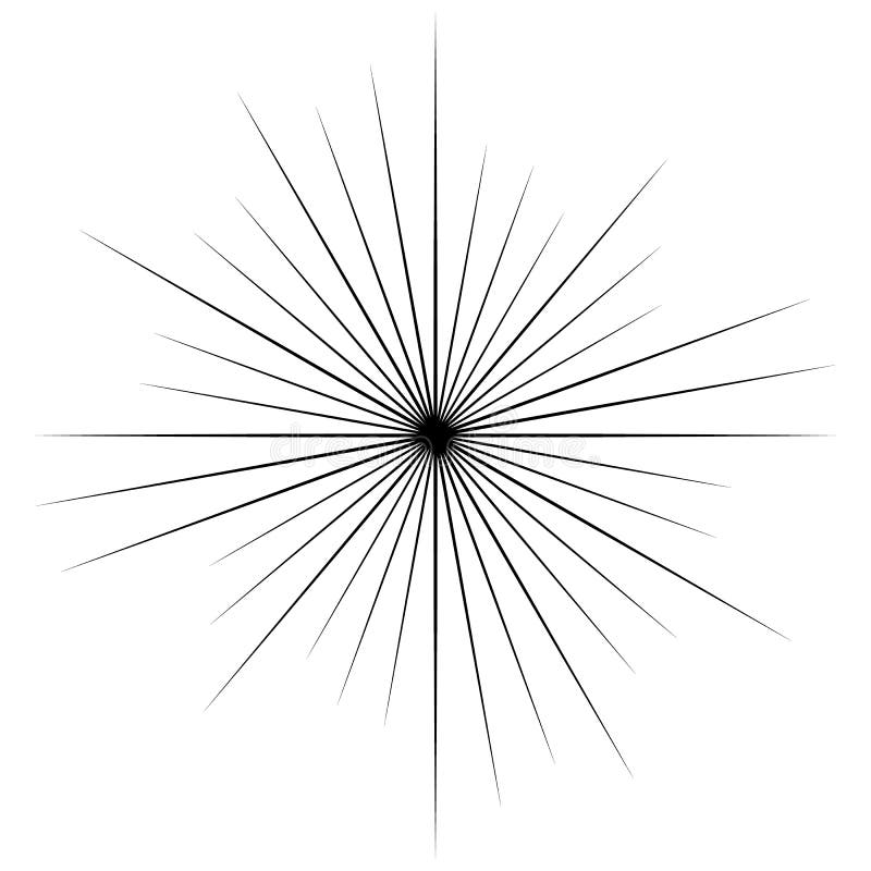 Circular Radial, Radiating Lines Element. Abstract Rays, Beams, Stock ...