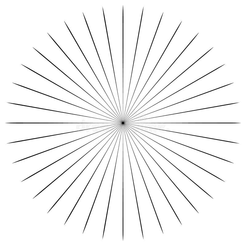 Circular Radial, Radiating Lines Element. Abstract Rays, Beams, Stock ...