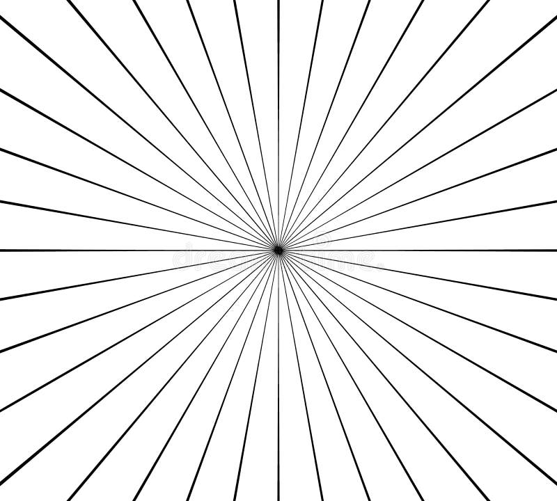 Sunburst, Starburst Shape Black on White. Design Element. Radiating ...