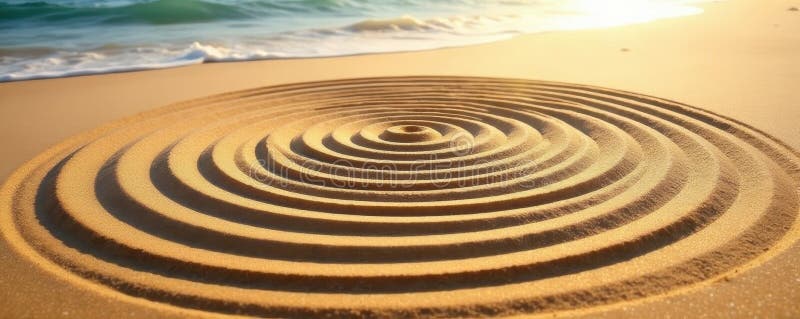 Circular and Radial Sand Patterns Created by Wind and Tide Grain ...