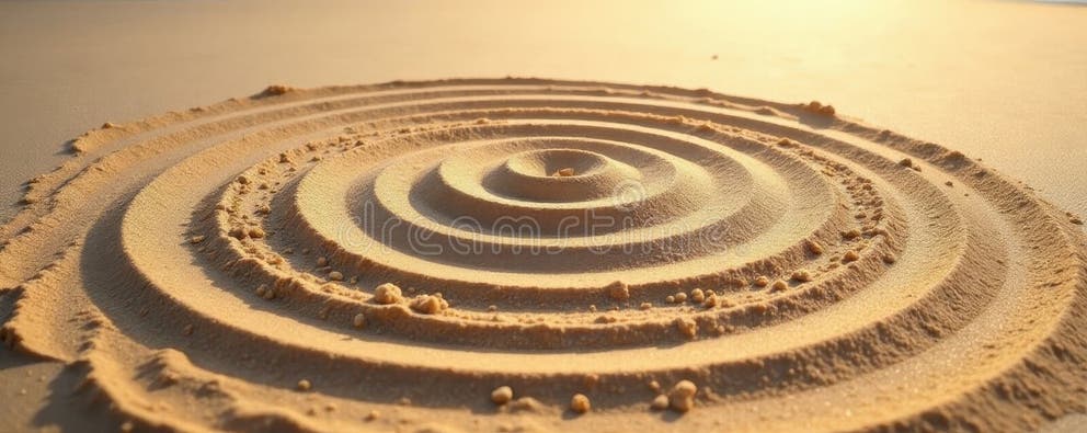 Circular and Radial Sand Patterns Created by Wind and Tide, Texture ...