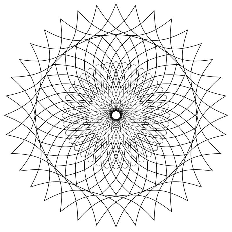 Circular, Radiating Abstract Shape, Motif. Geometric Design Stock ...
