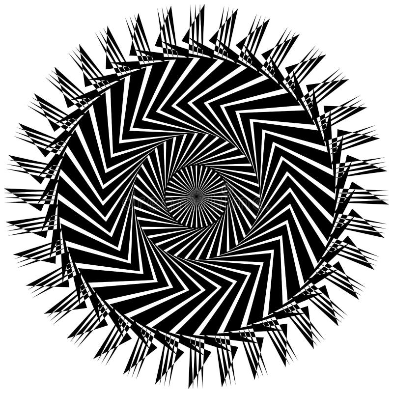 Circular, Radiating Abstract Shape, Motif. Geometric Design Elem Stock ...