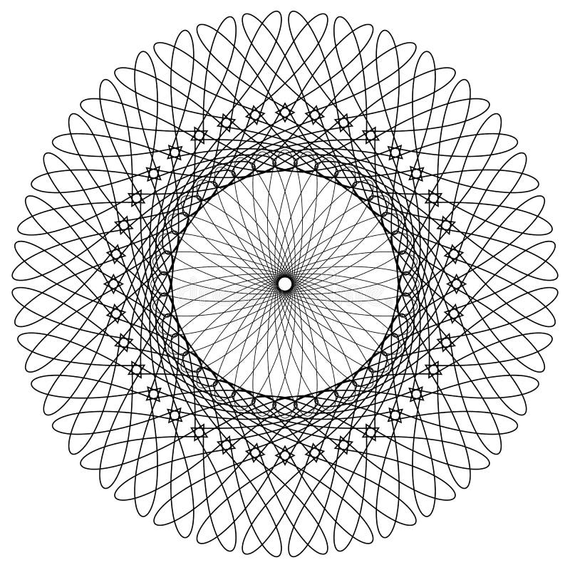 Circular, Radiating Abstract Shape, Motif. Geometric Design Elem Stock ...