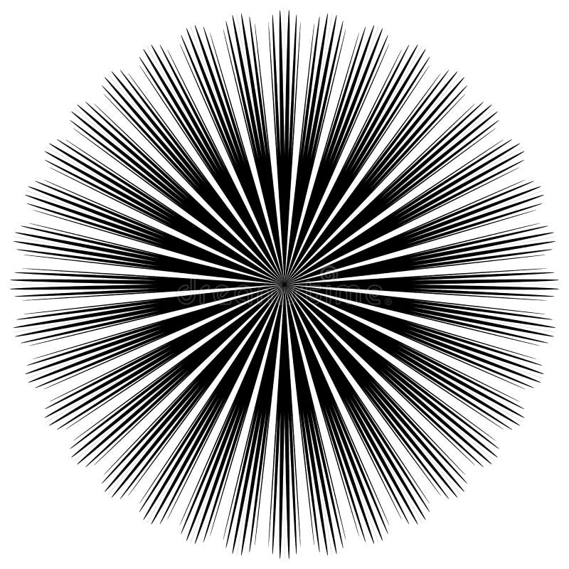 Circular, Radiating Abstract Shape, Motif. Geometric Design Elem Stock ...