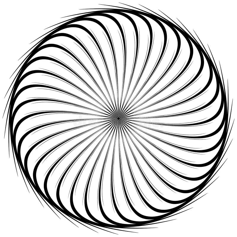 Circular, Radiating Abstract Shape, Motif. Geometric Design Elem Stock ...