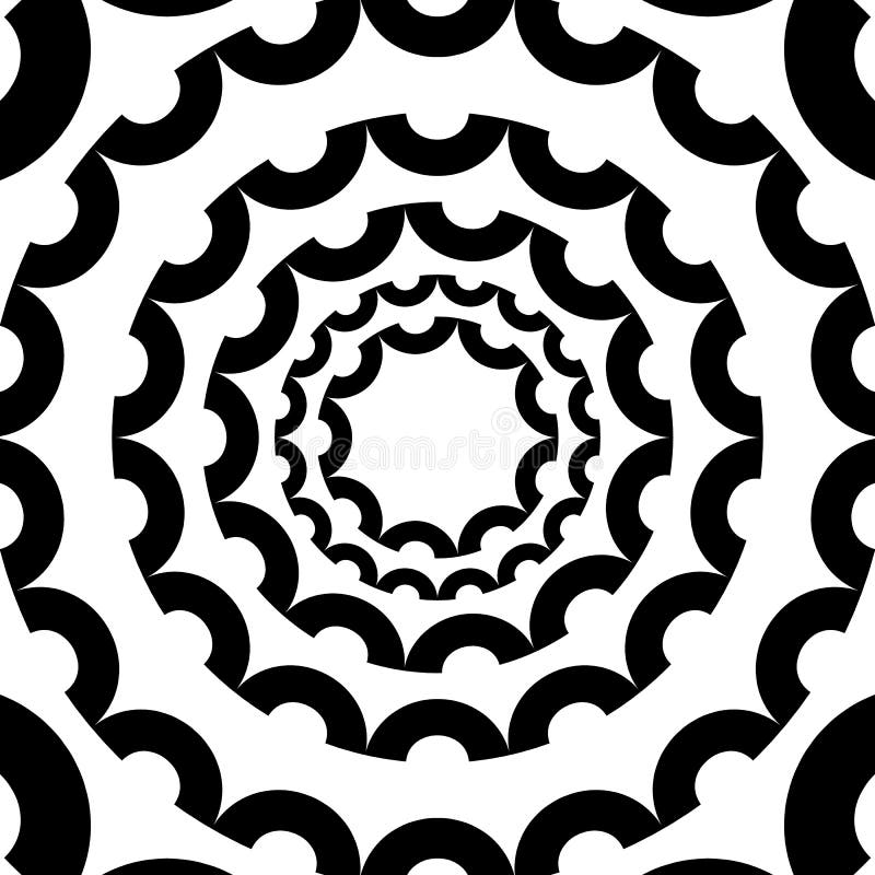 Circular, Radiating Element. Abstract Monochrome Geometric Graph Stock ...