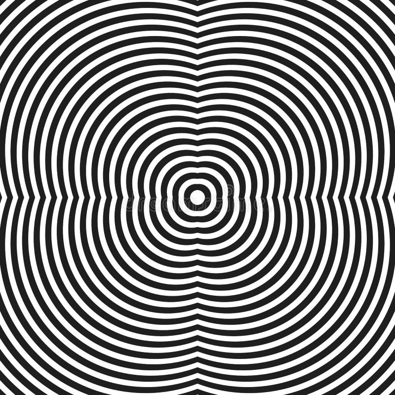 Circular, Radiating Lines, Concentric Circles Geometric Pattern. Stock ...