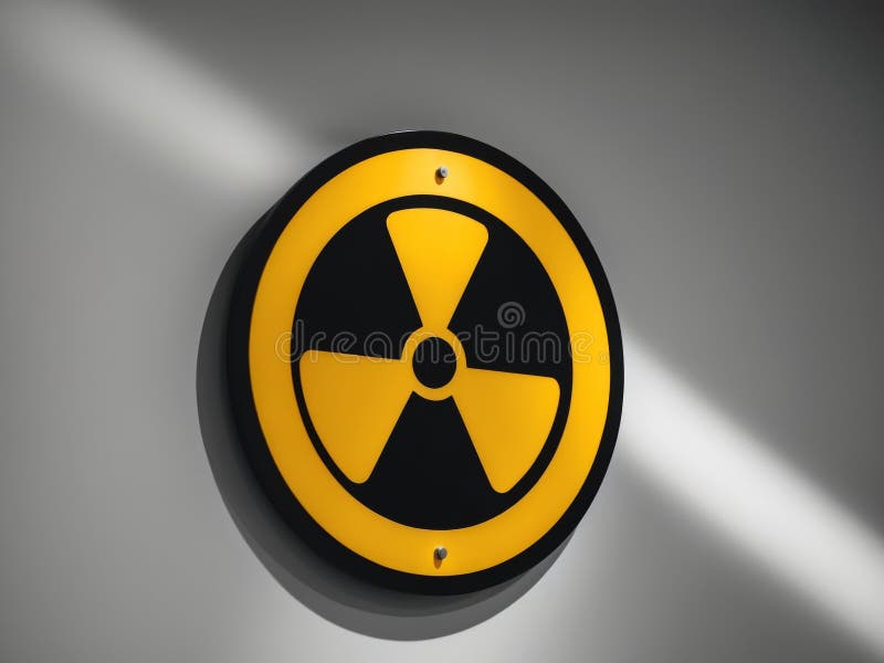 Circular Radiation Warning Sign with Yellow and Black Design. Stock ...
