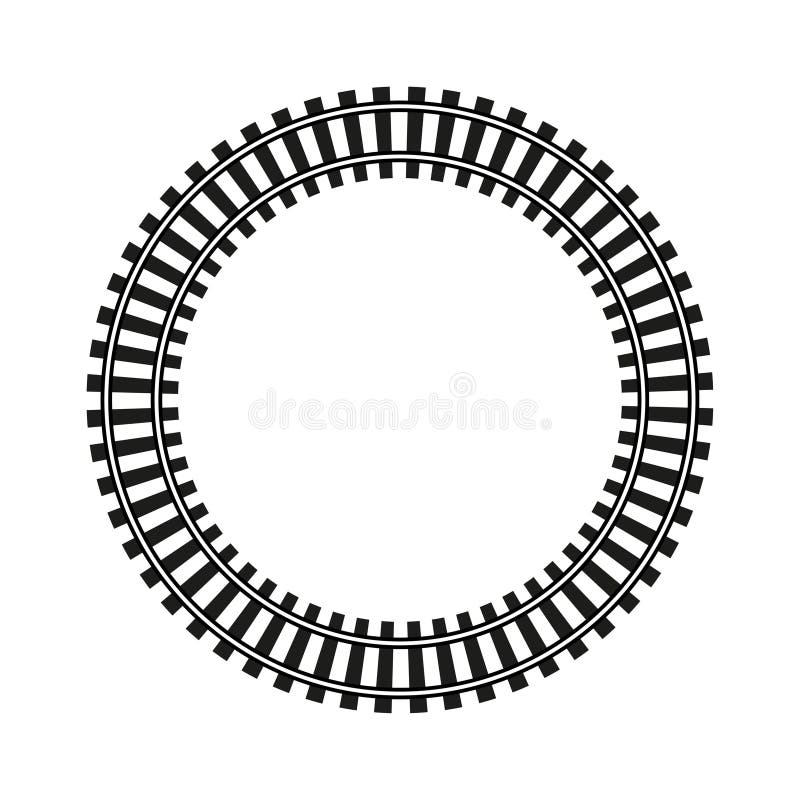 Circular Railway Track Design. Geometric Transportation Pattern. Simple ...