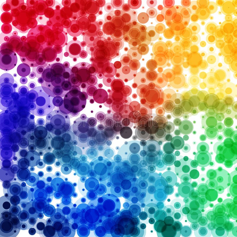 Circular Rainbow Color Spectrum Pattern, Square Format Stock Vector ...