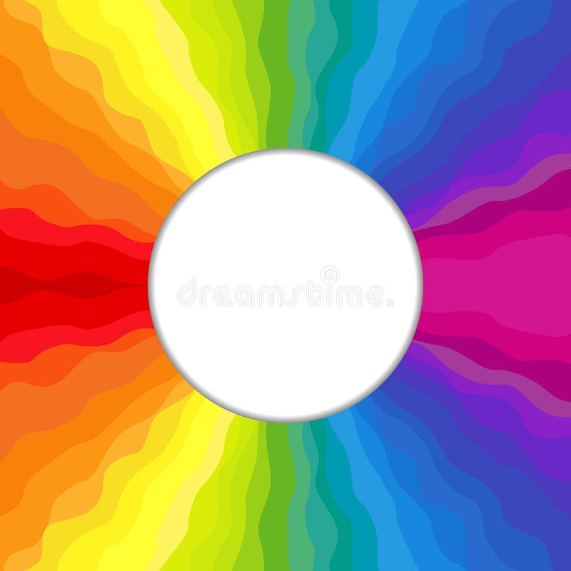 Circular Rainbow Spots Round Frame Border Stock Illustration ...