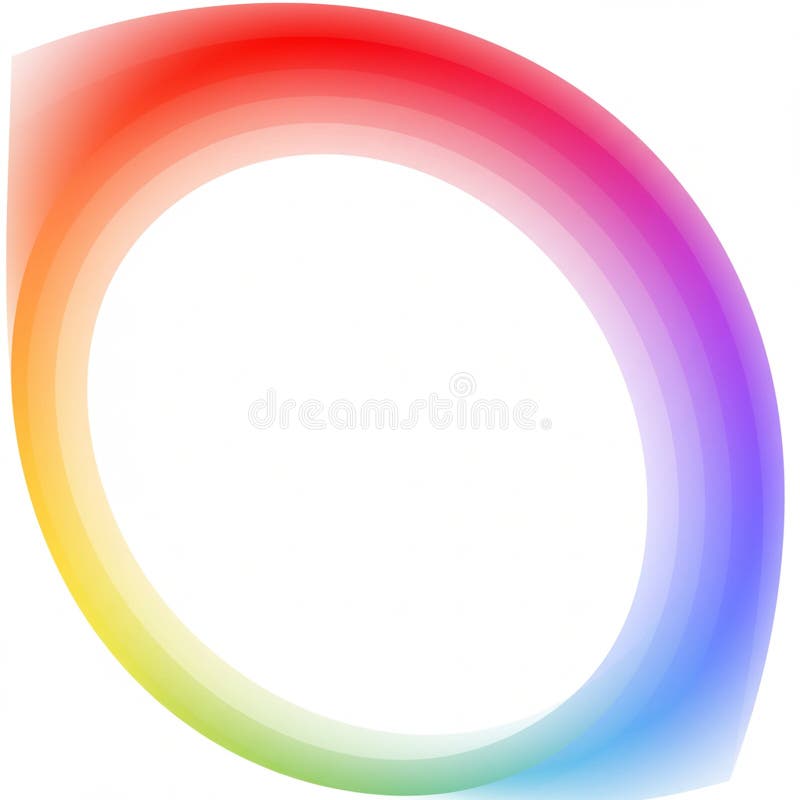 A Circular Rainbow Gradient Displays a Spectrum of Colors Smoothly ...