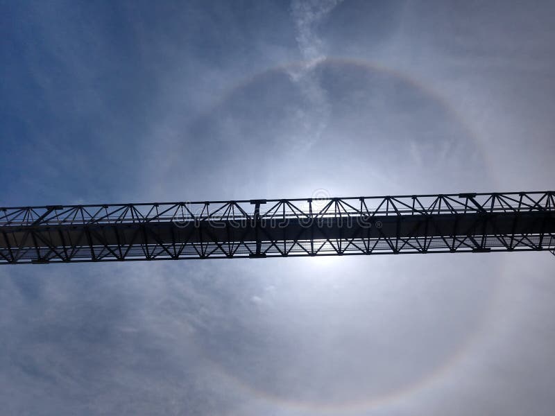 Circular rainbow over head stock photo. Image of circular - 157050506