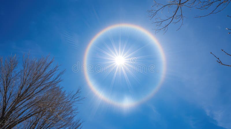 Circular Rainbow in the Sky Stock Photo - Image of circle, design ...