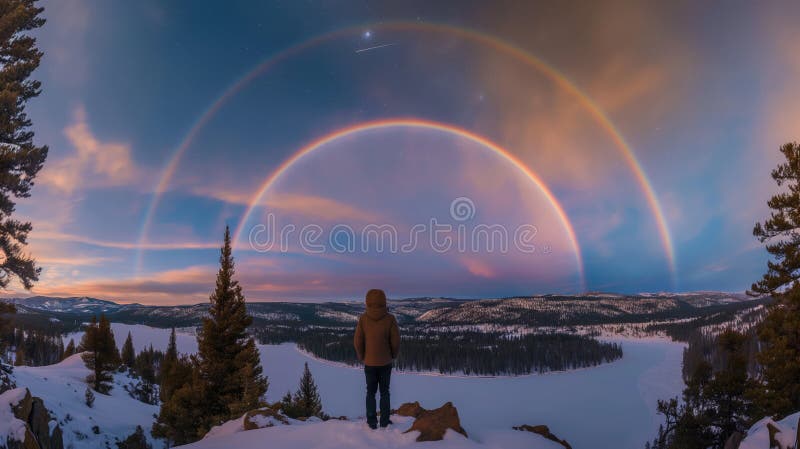 Circular Rainbow in the Sky Stock Photo - Image of natural, nature ...
