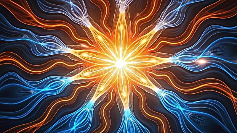 Circular Rays Fan Out Vibrantly from the Starburst Center, Generative ...