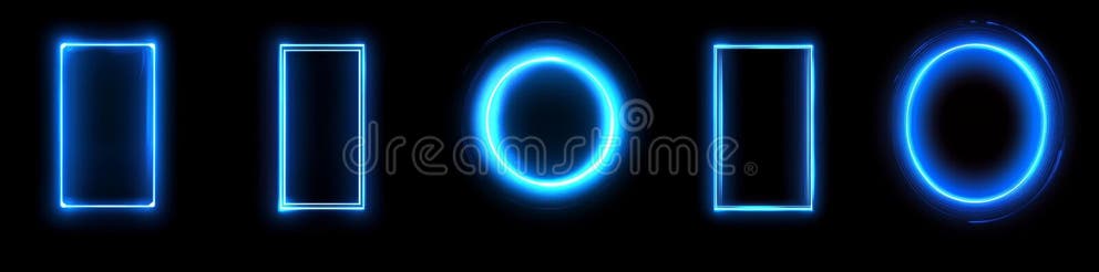 Circular and Rectangular Frames with Digital Details, Forming ...