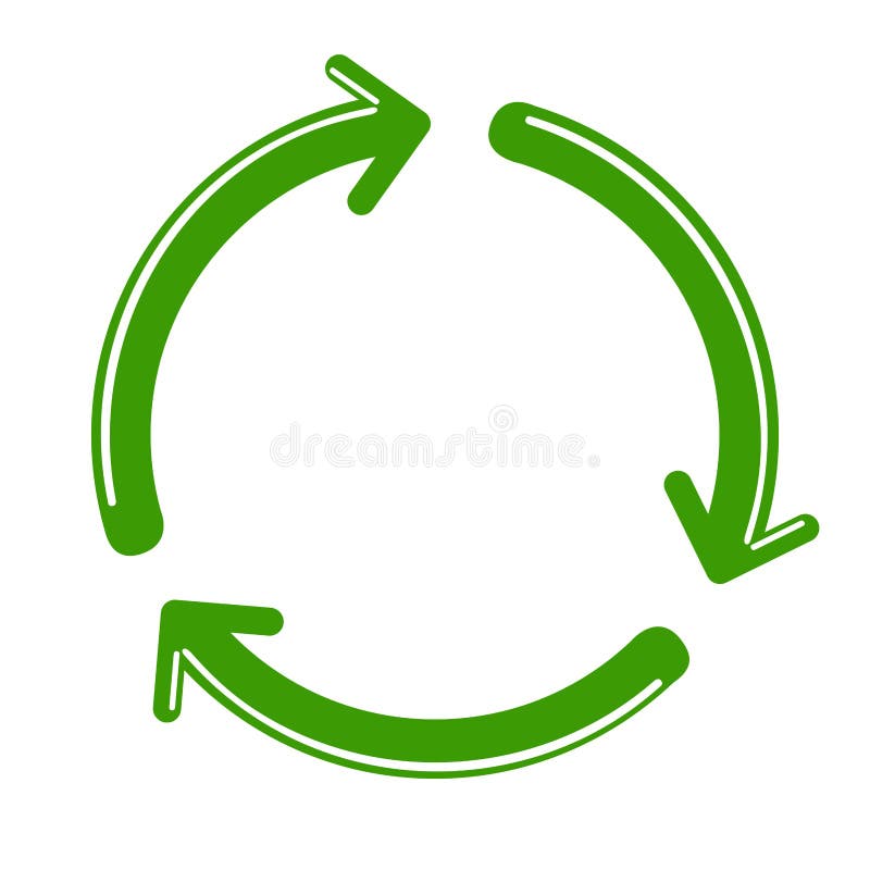 Circular Recycling Symbol Icon Stock Vector - Illustration of nature ...