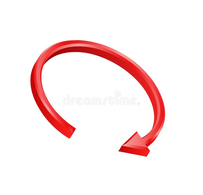 Circular Red Arrow Pointer. Direction Cursor and Business Cursor Stock ...